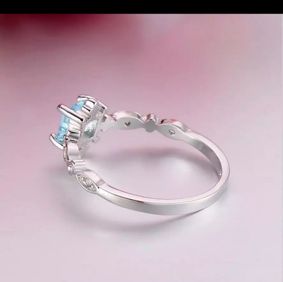 Jewelry | Light Blue Square Stone Ring | Poshmark